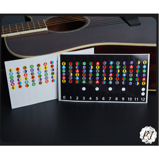 Jual Label Sticker Fingerboard Fretboard Fret Chord Guitar / Stiker ...