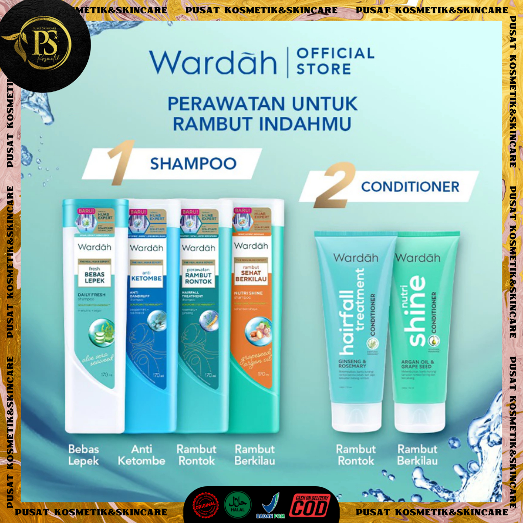 Jual Wardah Shampoo & Conditioner Treatment Series | Treatment Shampoo ...