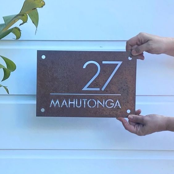 Jual Sign Nomor Rumah Stainless Karat Rusty Metal | Shopee Indonesia