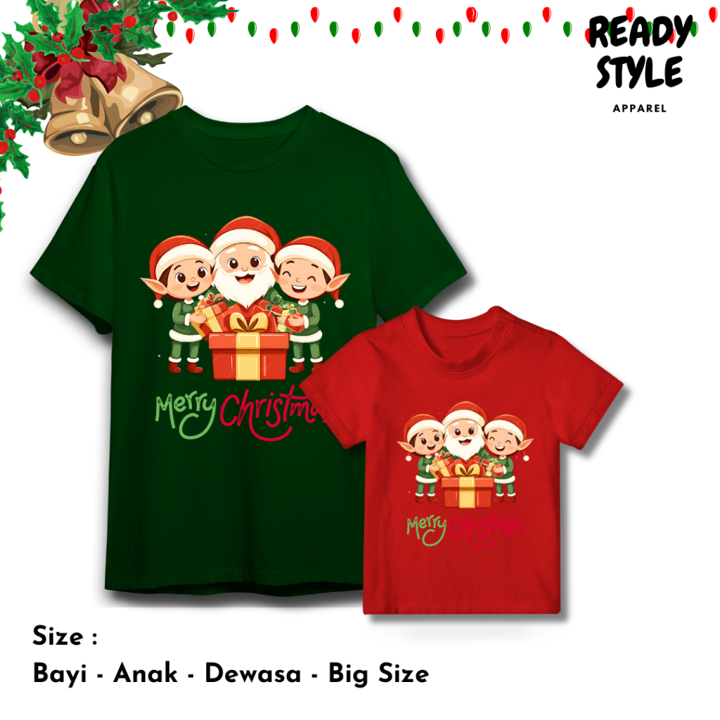 Jual Baju Natal keluarga / kaos Natal keluarga / baju Natal couple ...