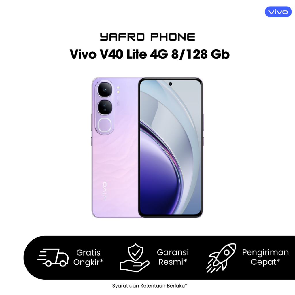 Jual Vivo V40 Lite 4G 8/128 Gb - Garansi Resmi Indonesia | Shopee Indonesia
