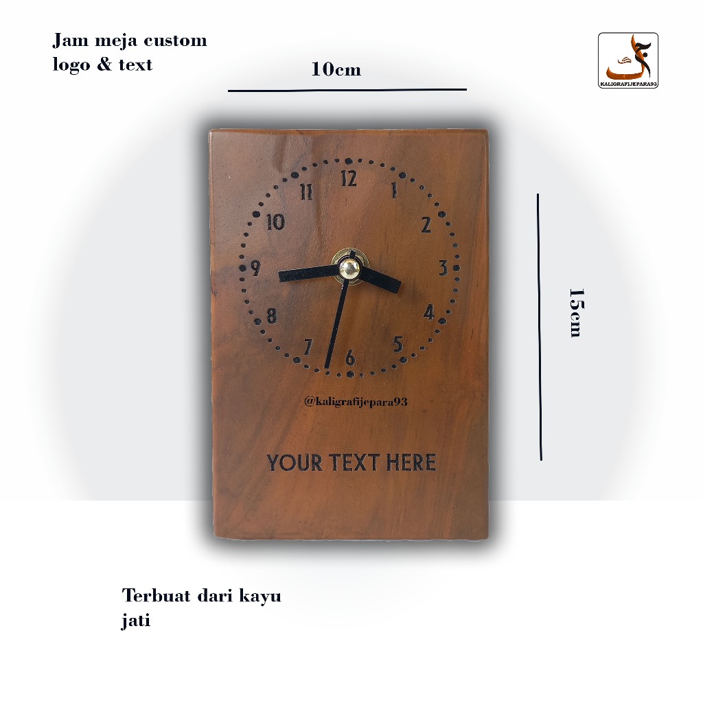 Jual Jam Meja Custom Logo & Text Grafir, Souvenir Pernikahan, Hadiah ...