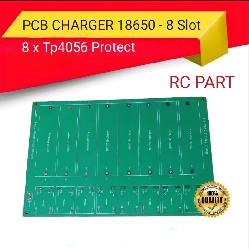 Jual PCB CHARGER BATERAI BATTERY 18650 - 8 SLOT TP4056 PROTECT | Shopee ...