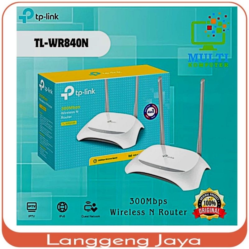Jual TP link wr 840N router wireless 300mbps TP LINK 840N | Shopee ...