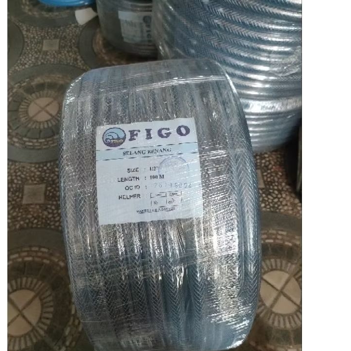 Jual Selang Air Benang FIGO Uk 1/2" 5/8" 3/4" 1 Roll 50 Meter - 100 Meter | Shopee Indonesia