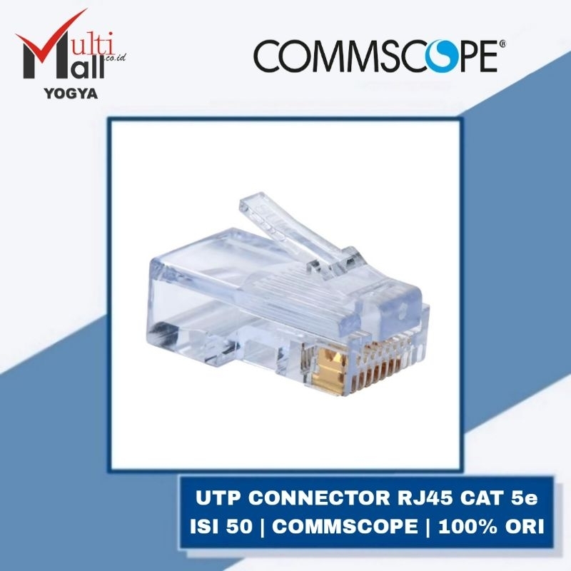 Jual Commscope Connector UTP RJ45 Cat 5 Cat 5e Konektor RG-45 Original ...