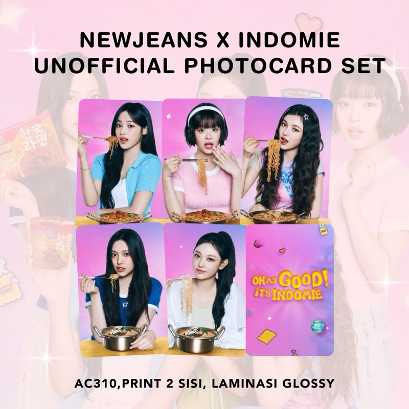 Jual [SET] NEWJEANS X INDOMIE UNOFFICIAL PHOTOCARD Hyein Haerin Danielle Hanni Minji Unofficial ...