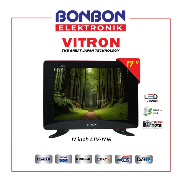 Jual Vitron LED TV 17 Inch LTV 1715 P2 / LTV1715 USB MOVIE HDMI ...