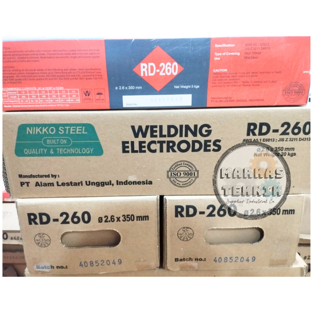 Jual NIKKO STEEL Kawat Las RD-260 Kemasan 5 KG / Kawat Las RD-260 NIKKO ...