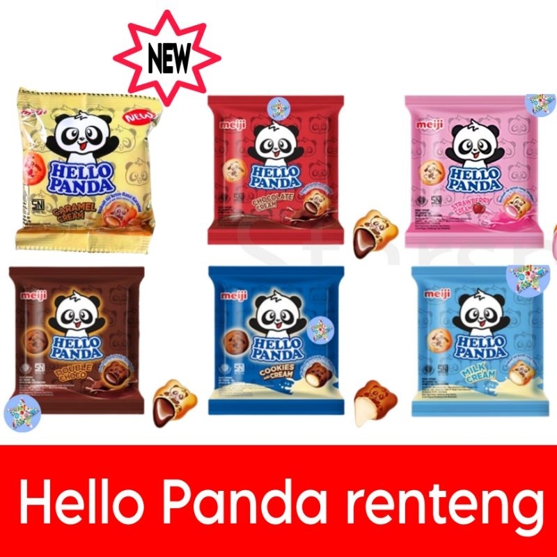 Jual Hello Panda Strawberry Milk Double Choc caramel isi 10 pc/renteng ...