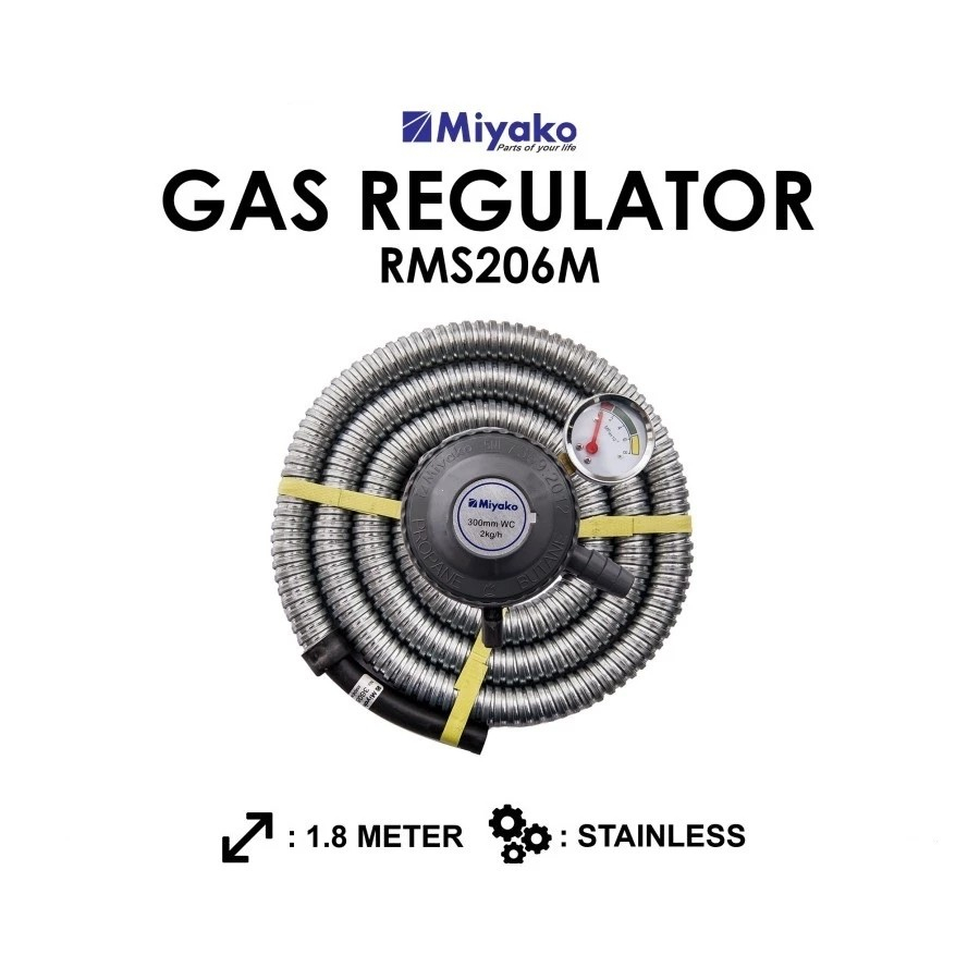 Jual Miyako RMS206M Selang Gas Regulator 1.8 Meter RMS-206M | Shopee ...