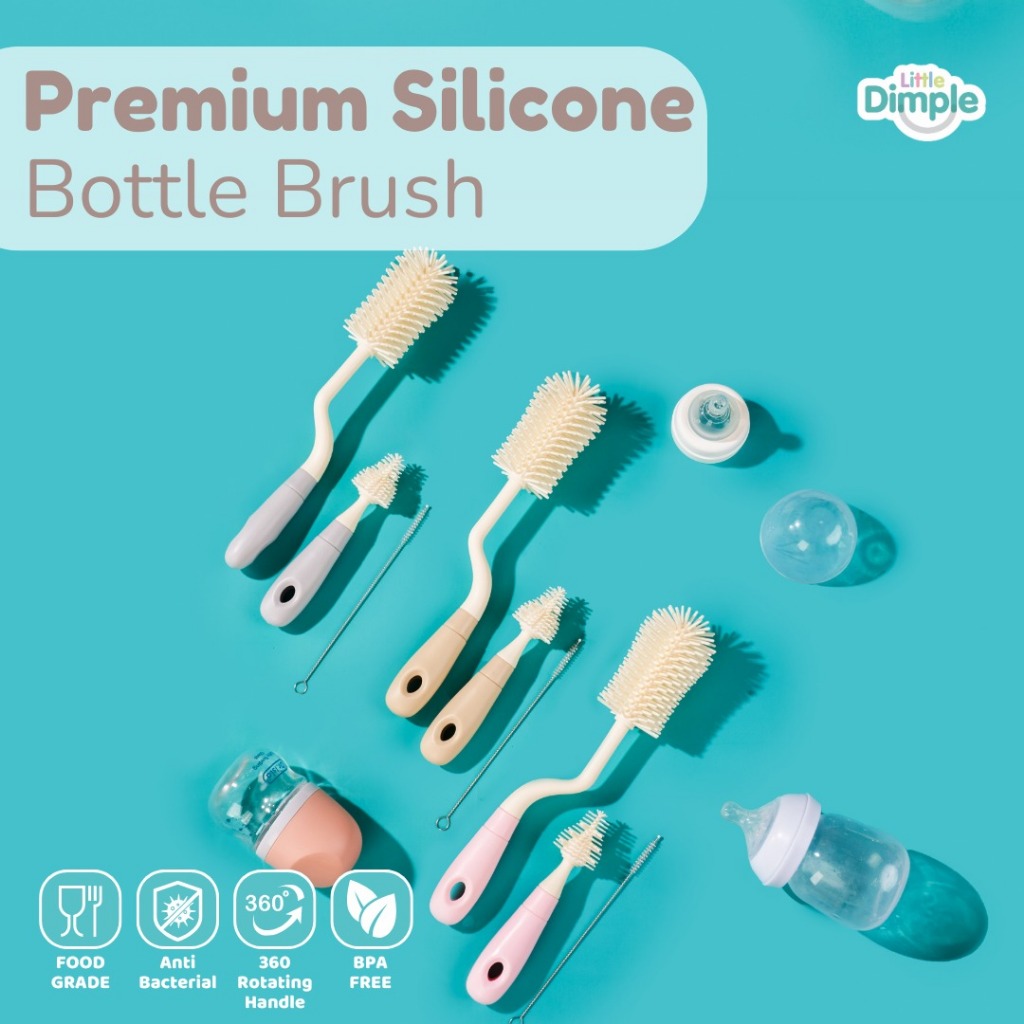 Jual Little Dimple 3in1 Premium Silicone Bottle Brush - Sikat Pencuci ...