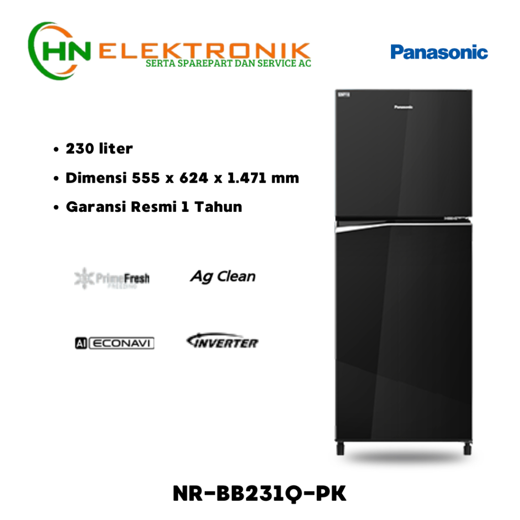 Jual KULKAS PANASONIC 2 PINTU INVERTER NR-BB231Q-PK | Shopee Indonesia