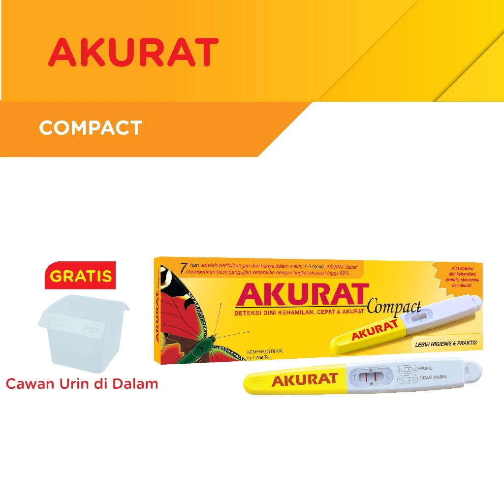 Jual AKURAT - Test Pack Compact Alat Uji Kehamilan - 1 Pcs (Test Kit ...