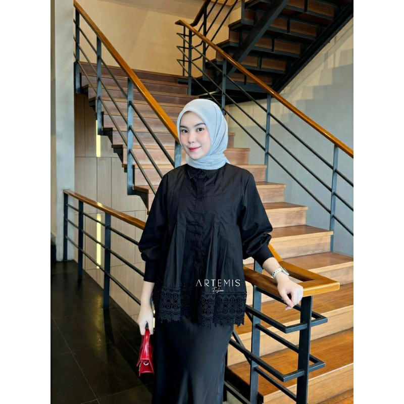 Jual ARTEMIS FASHION x ENARA OUTFIT - KANA JEMA AMORA SELENA VEST OLIVIA BASIC kemeja polos ...