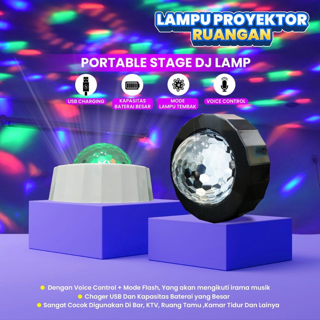 Jual Lampu Proyektor Ruangan Lampu Panggung DJ Disko Pesta LED Lampu ...