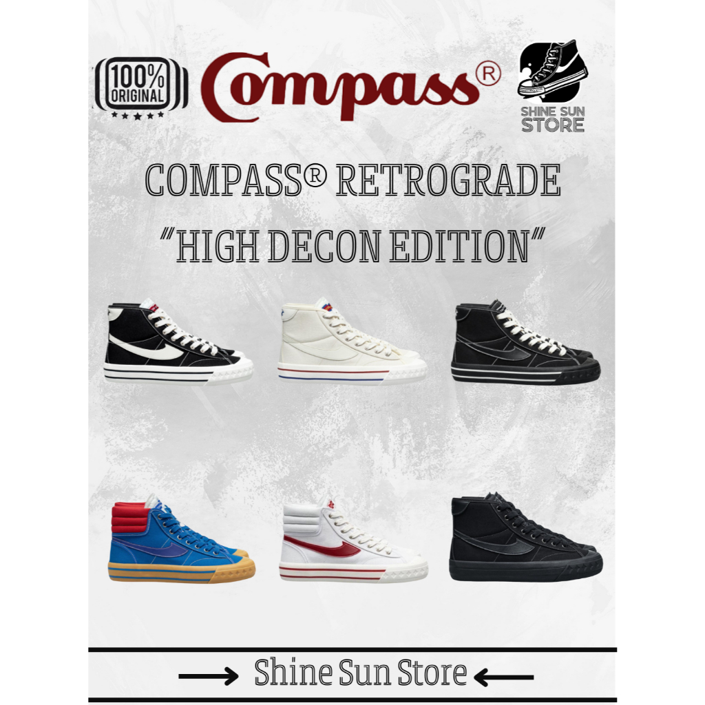 Jual [ORIGINAL] Sepatu Compass Retrograde High Black White // Cream ...