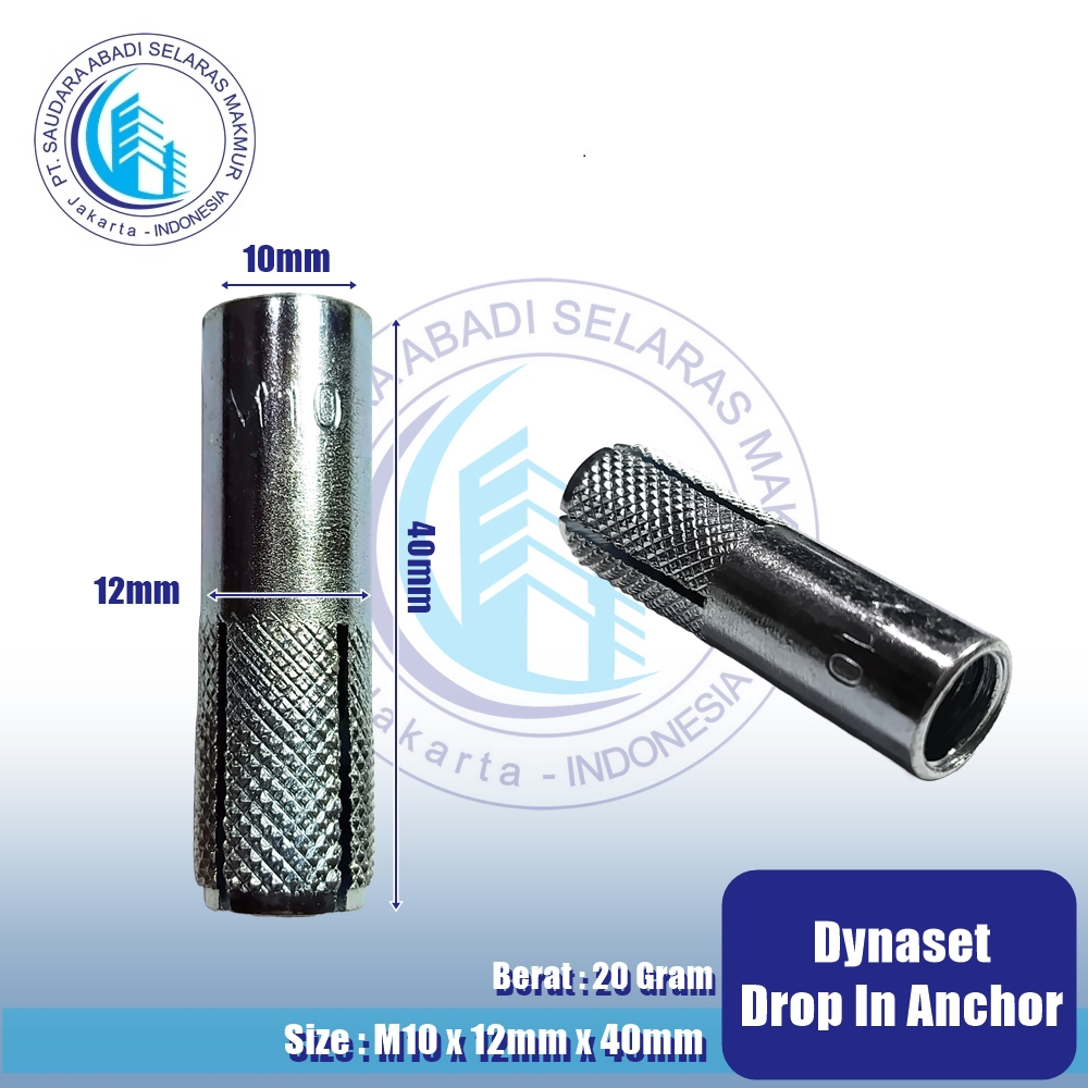 Jual Dynaset M10 / Dinaset M10 / Drop In Anchor M10 / Dynaset 10mm | Shopee Indonesia
