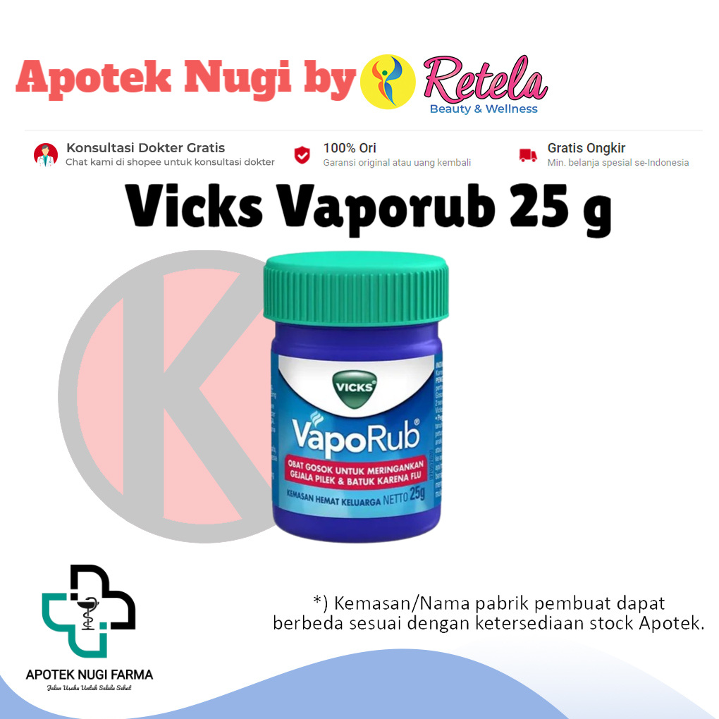 Jual Vicks Vaporub 25 g / Pilek / Batuk | Shopee Indonesia