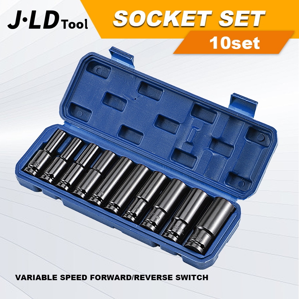Jual JLD 10pcs Mata Socket impact set 1/2inch(13mm) Mata Sok Panjang 8mm - 24mm mata socket ...