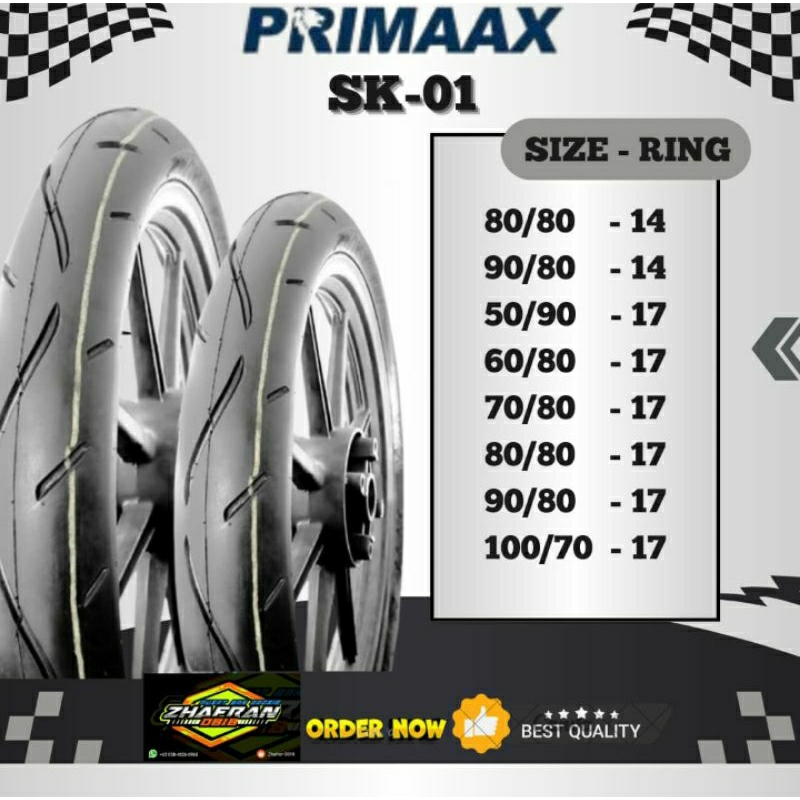 Jual BAN PRIMAAX SK 01 METIK RING 14 UKURAN 80/80-14 BAN VIRAL SK 01 DENGAN TIPE BAN TUBE TYPE ...