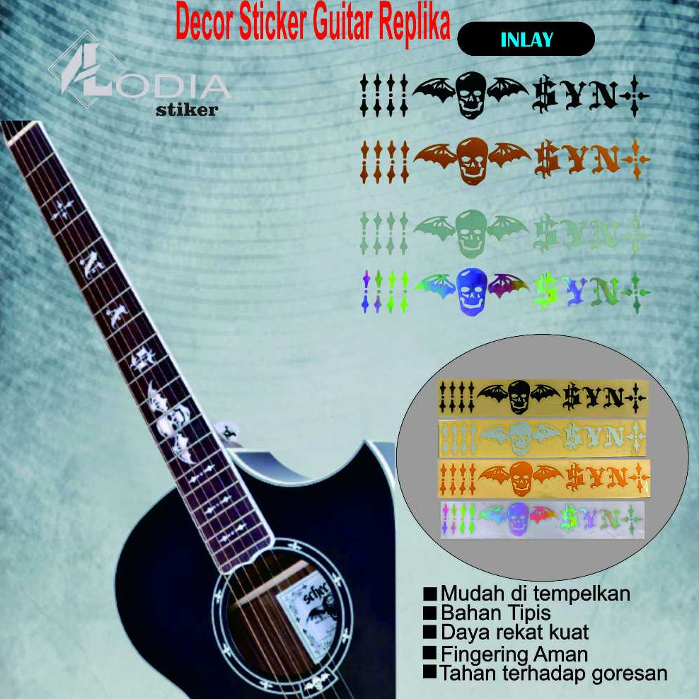 Jual STIKER INLAY GITAR SCHECTER GITAR SCHECTER SYNYSTER GATES DEAD BAT ...