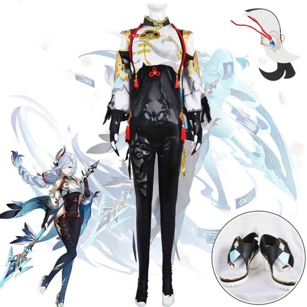 Jual Genshin Impact Shenhe cos clothes Lonely Chen Alone bosom Shenhe ...