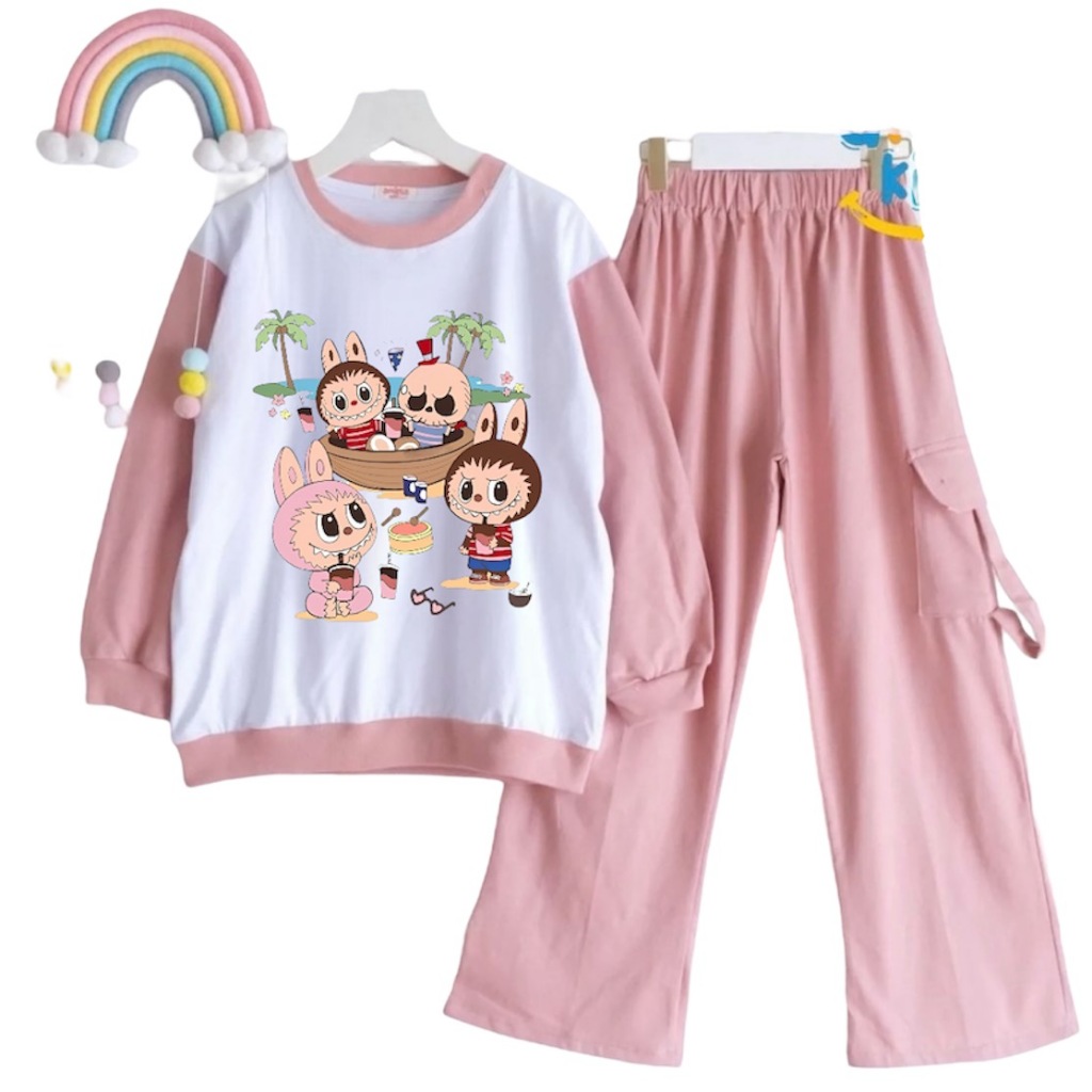 Jual Labubu Stelan Anak Viral/Stelan Anak Perempuan Model Terbaru dan Kekinian/Usia 3 - 11 tahun ...