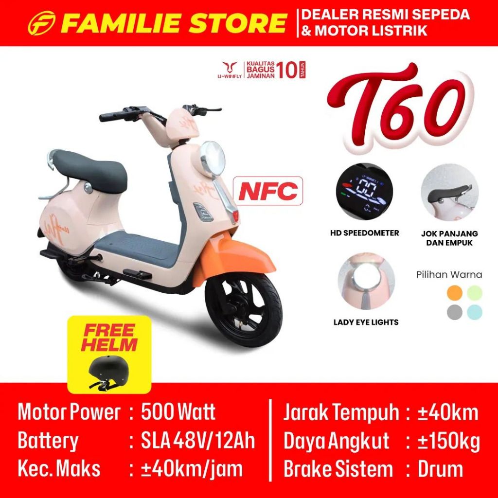 Jual Sepeda LIstrik Uwinfly T60 | Shopee Indonesia