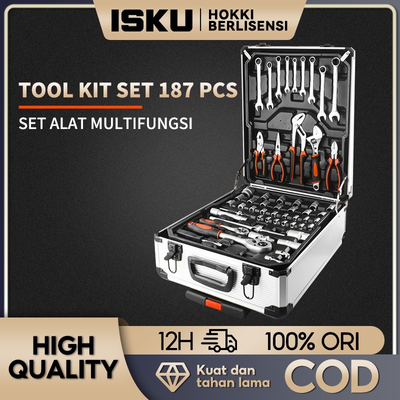 Jual Isku Set Alat 187 Buah Set Perkakas Rrumah Fitur Lengkap Dan ...