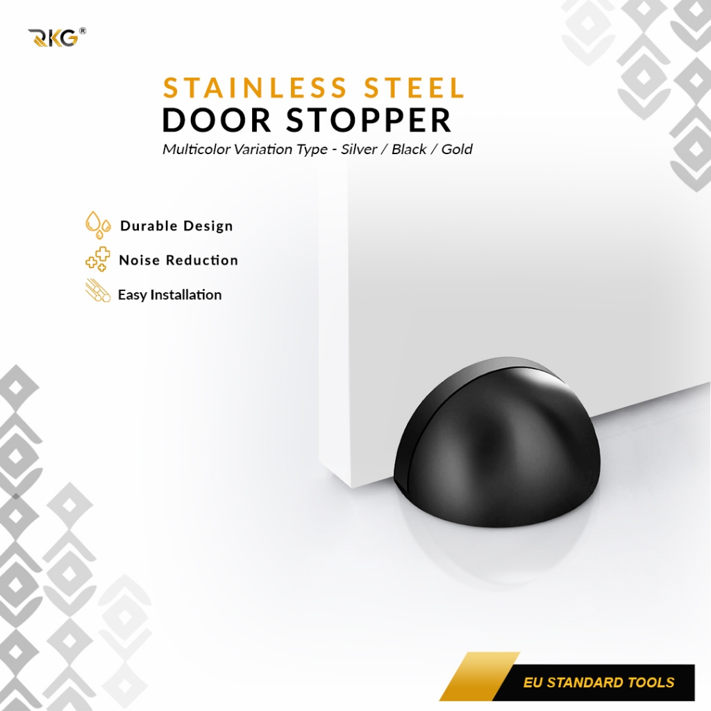 Jual Door Stop Bulat Rubber Stainless Penahan Pintu Karet DSP-150 ...
