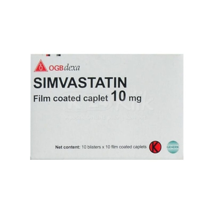 Jual SIMVASTATIN OGB DEXA MEDICA 10 MG BOX 100 TABLET / OBAT KELESTEROL ...