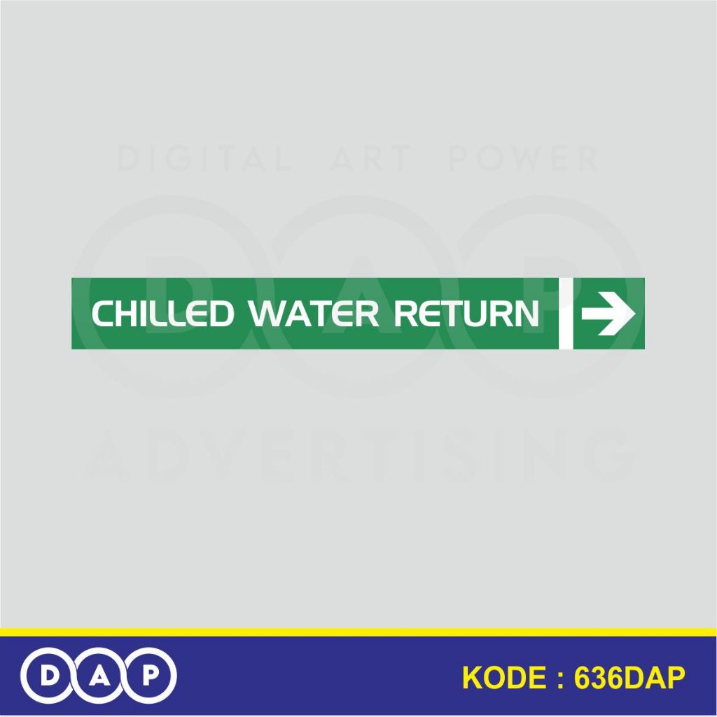 Jual 636 - STIKER LABEL PIPA INDUSTRI - CHILLED WATER RETURN - 40 X 3 ...