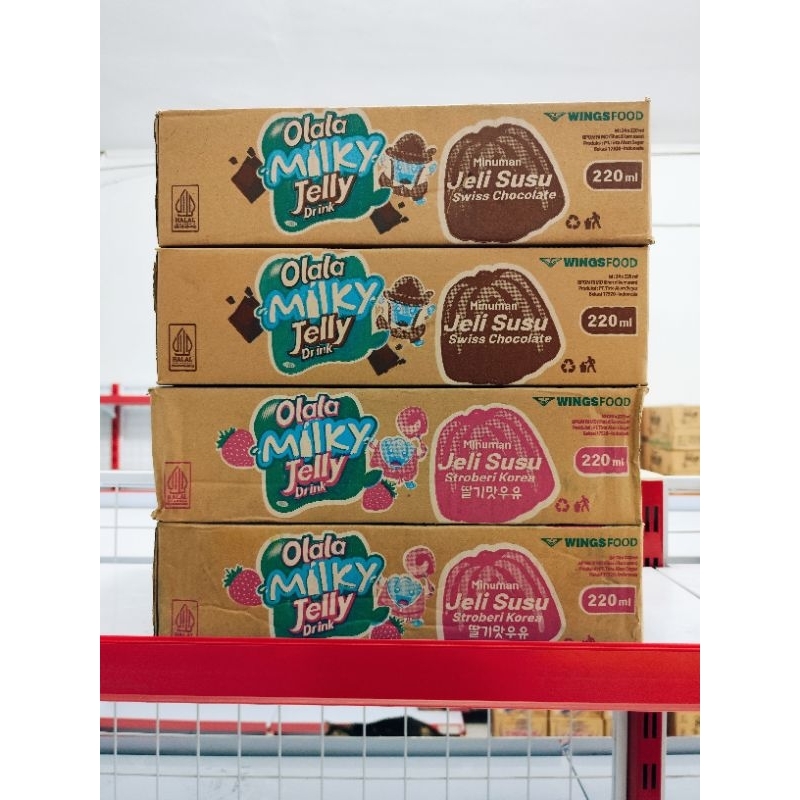 Jual OLALA MILKY JELLY MINUMAN JELLY SUSU | 24x220ml | Shopee Indonesia