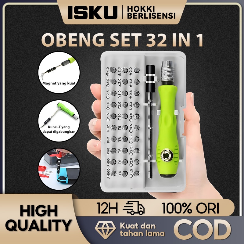 Jual Isku Obeng Set 32in1 Obeng Hp/Alat Perbaikan Obeng Magnet Multifungsi ,Set Obeng Manual ...
