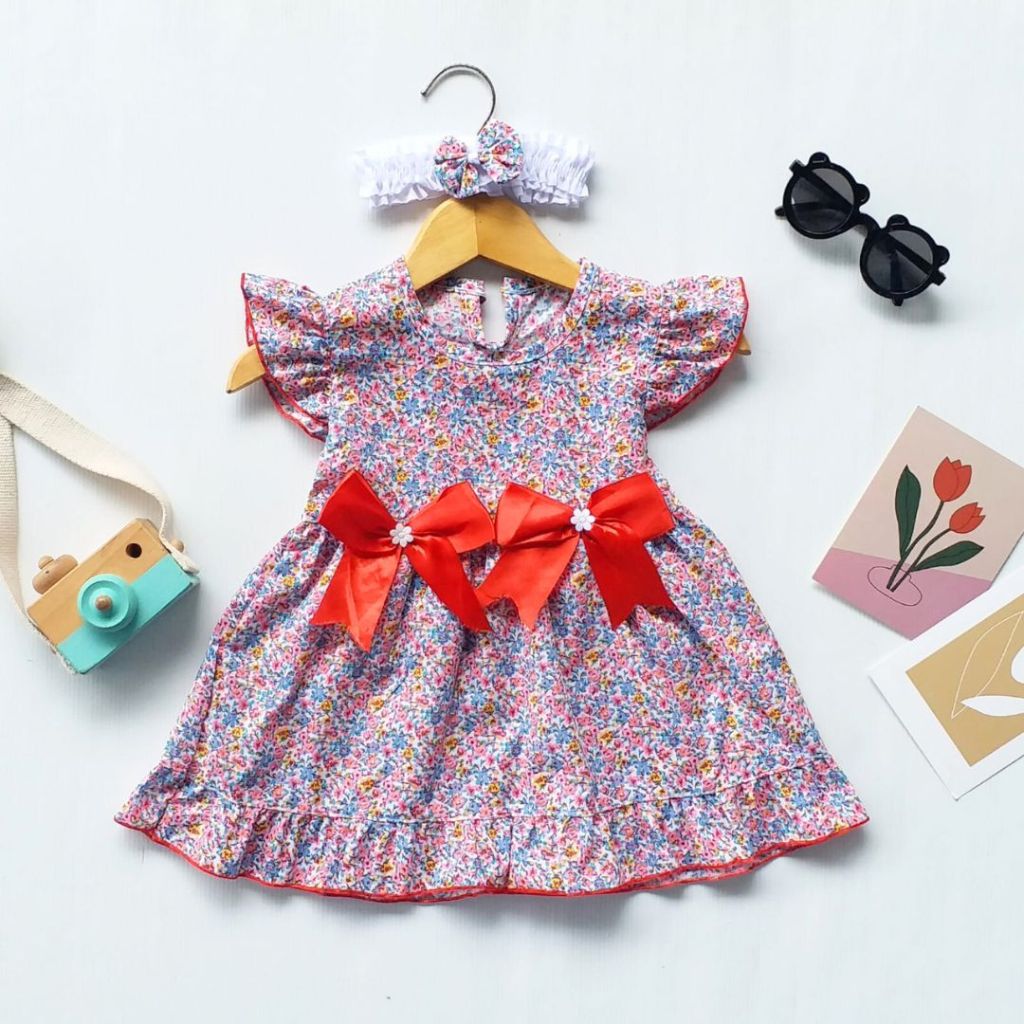 Jual PROMO 4.4 plazababyku Dress QIU2 DOUBLE RIBBON Bayi Motif Animal ...
