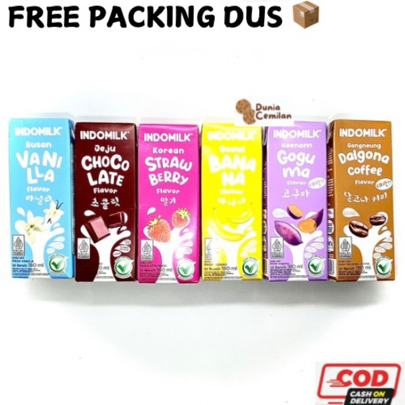 Jual [TERMURAH!] INDOMILK KOREA 180ml aneka rasa - susu UHT Indomilk ...