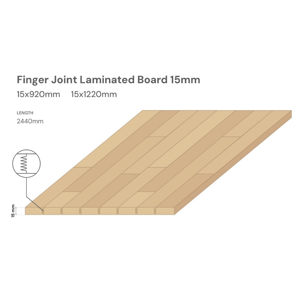 Jual Finger Joint Laminated Board For Tabletop Merbau (15 x 2440)mm ...