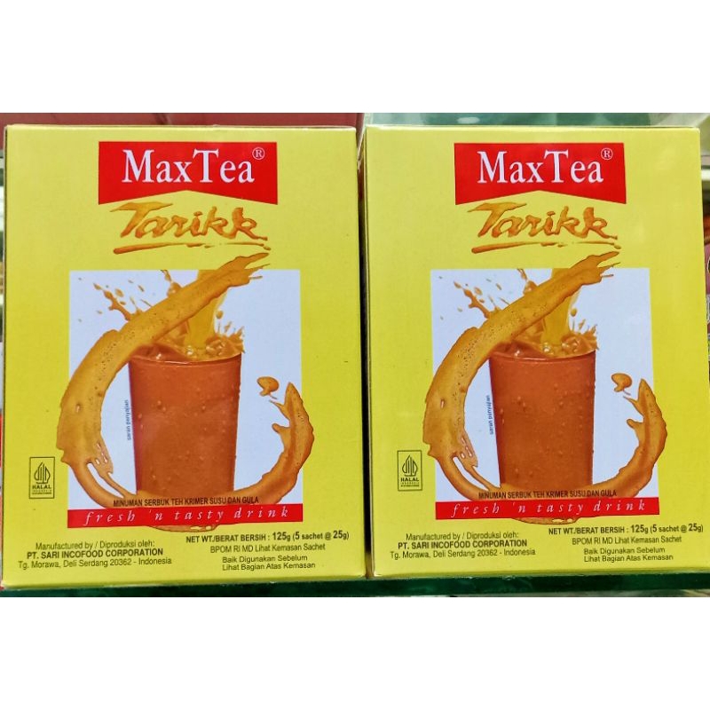 Jual MAX TEA tarik 125gr ( 5 sachet@ 25gr ) | Shopee Indonesia
