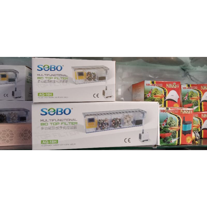 Jual SOBO AQ 15H 16H 17H 18H box multyfuctional bio top filter aquarium | Shopee Indonesia