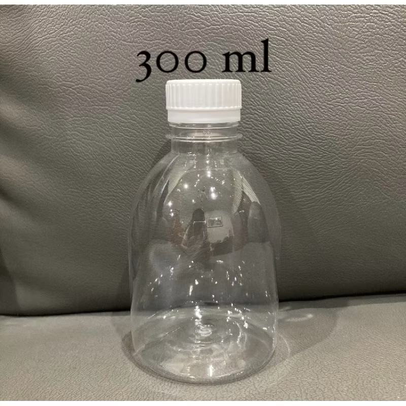 Jual Botol cembung 300 ml botol plastik ready stock botol jus kopi | Shopee Indonesia