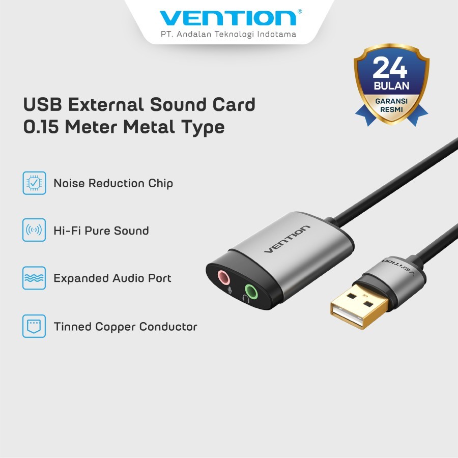 Jual Vention USB External Sound Card Metal Type - CDK | Shopee Indonesia