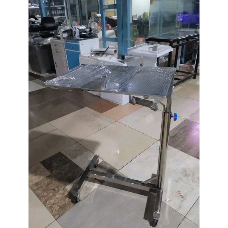 Jual MEJA MAYO STAINLESS STEEL || MEJA MAKAN PASIEN || OVERBED TABLE ...