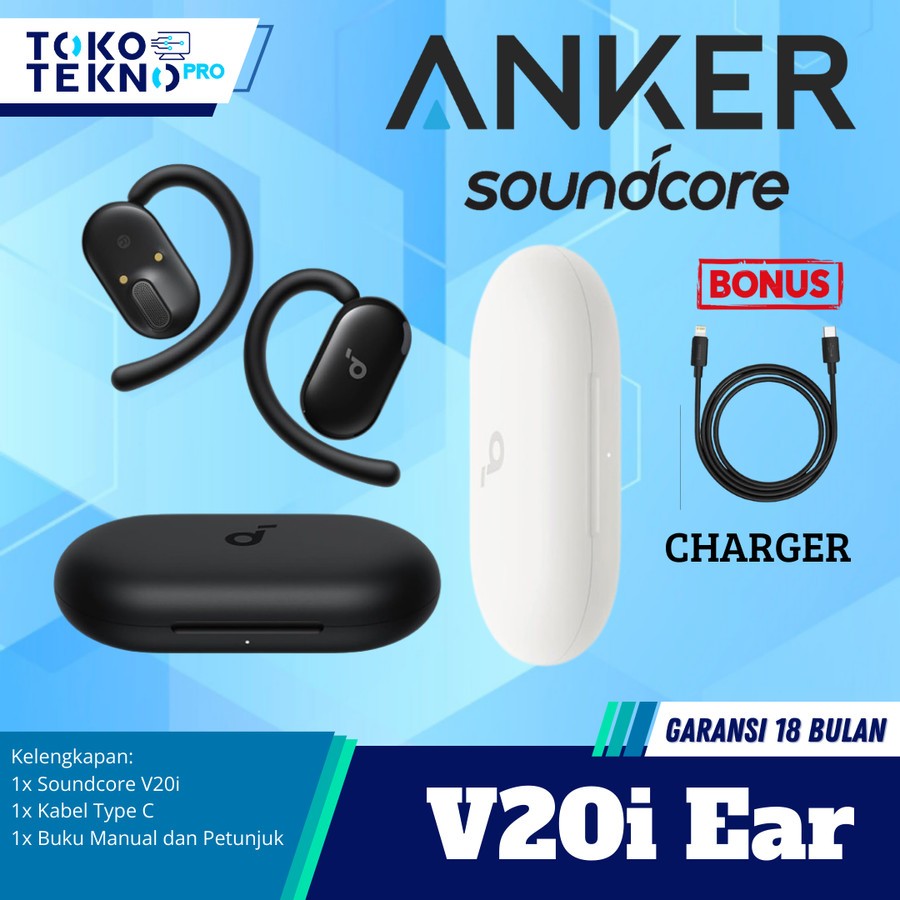 Jual Anker Soundcore V20i / V20-i Open Ear Headphones Adjustable Ear ...