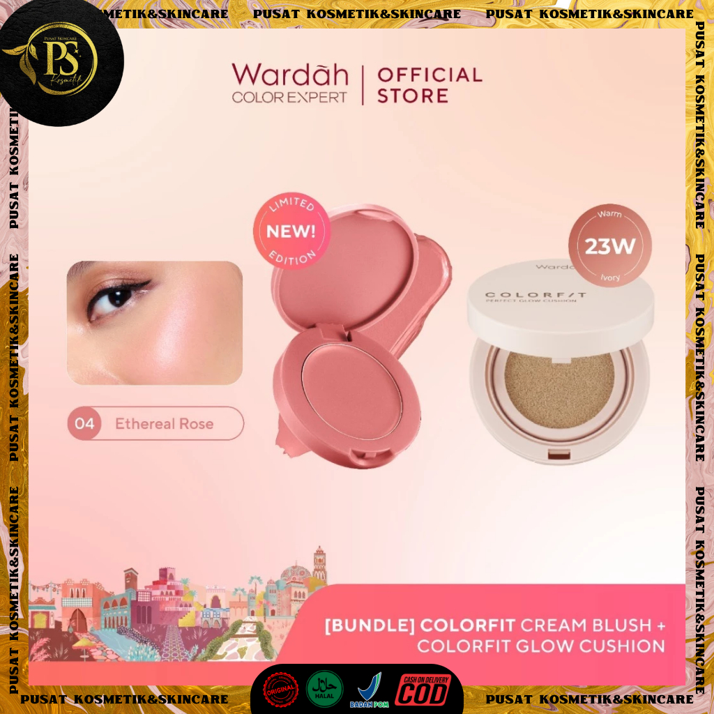 Jual WARDAH BUNDLING Colorfit Perfect Glow Cushion + Colorfit Cream ...