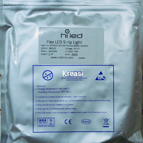 Jual HILED FLEX LED STRIP COB 480 LED DC 12V 4000K - SEMU CAHAYA ...