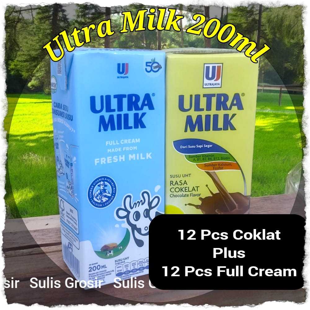 Jual Ultra Milk 200 ml 1 Dus isi 24 pcs Bisa Mix Rasa | Shopee Indonesia