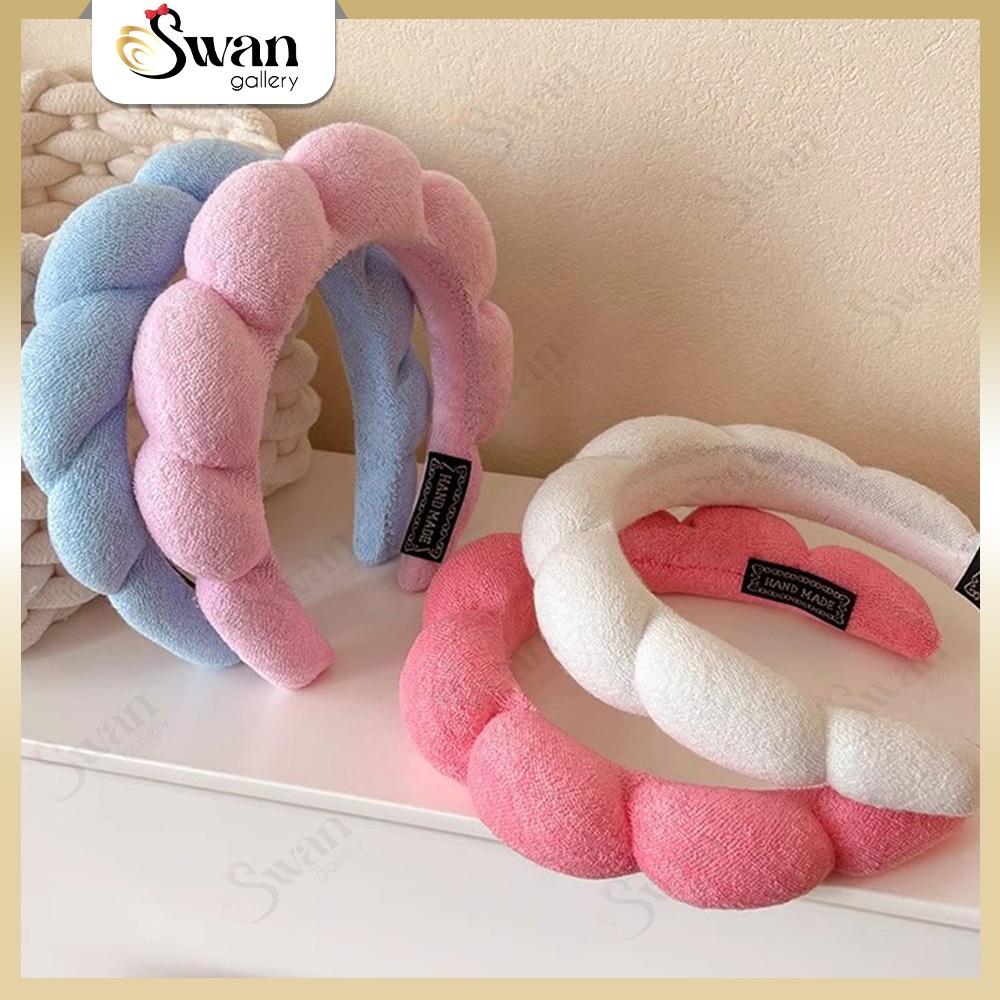 Jual Bando Shell Tebal Puffy Jumbo Headband Fluffy Awan Bandana Cloud ...