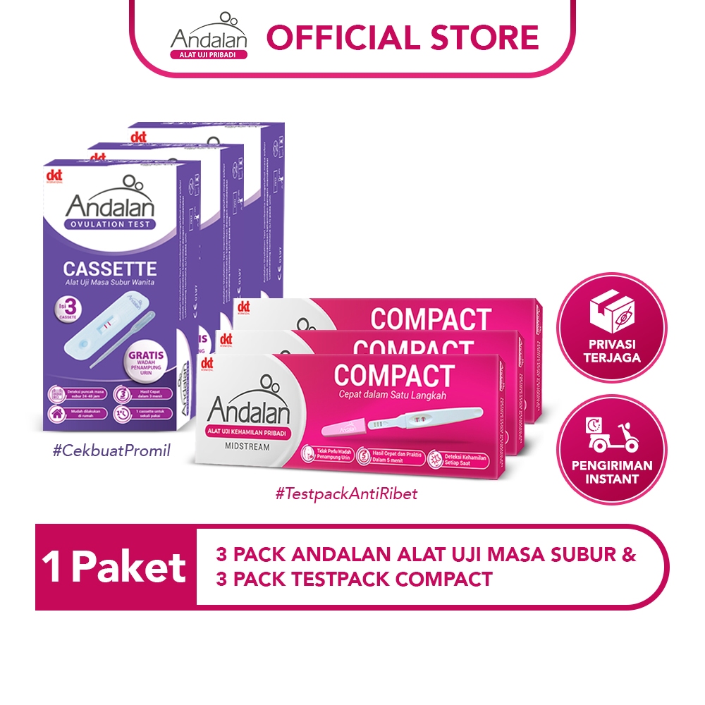 Jual Andalan Ovulation Test 3's + Urine Cup x 3 & Pregnancy Test ...