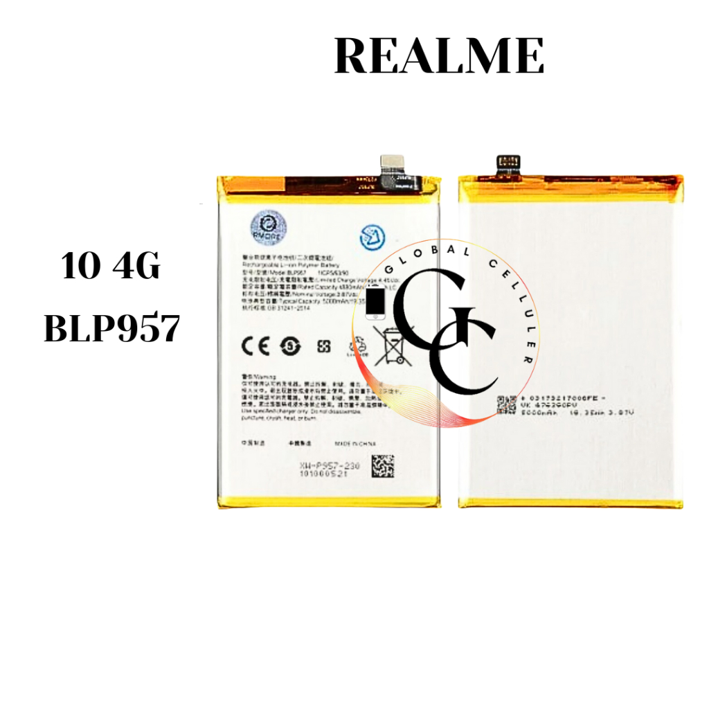 Jual Baterai Realme 10 4G BLP957 Original (Batre Batrai Battery ...